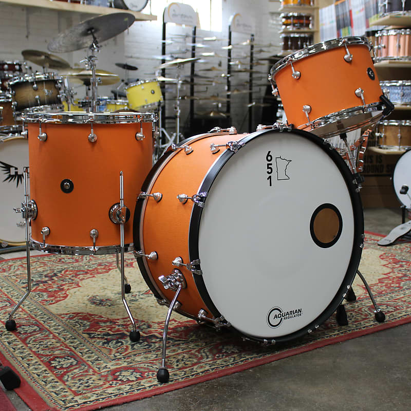 651 Orange Tolex 13-16-24 Drum Kit | Reverb
