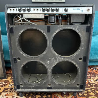 Vintage 1977 Fender Bassman Ten 4x10 Silverface USA Amplifier | Reverb