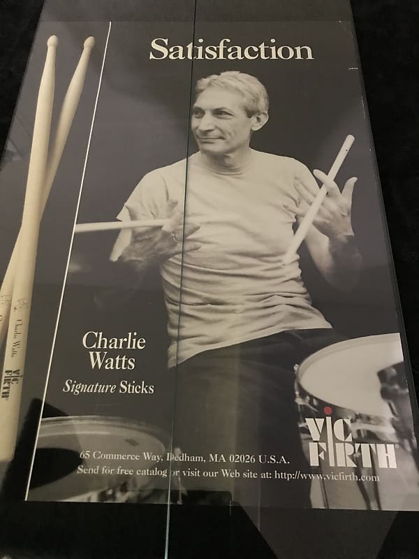 Vic Firth Charlie Watts promo poster | Reverb