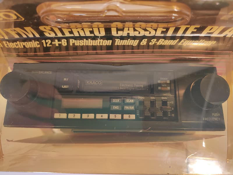 Vintage 1990 Kraco ETR-1080 Car Stereo / Cassette Player, New | Reverb