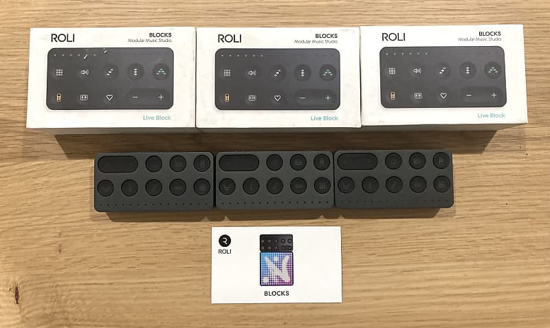 Qty 3 Roli Live Block - Black | Reverb