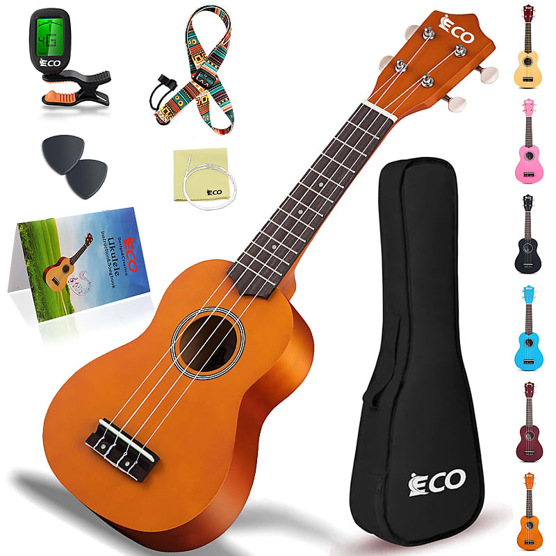 Soprano Ukulele Beginner Kit For Kids Adults 21 Inch Ukelele | Reverb