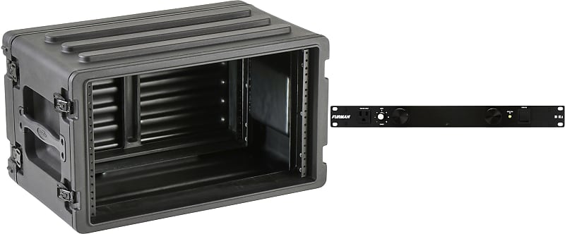 SKB 1SKB-R6S Roto-Molded Shallow 6U Rack Case Bundle with | Reverb