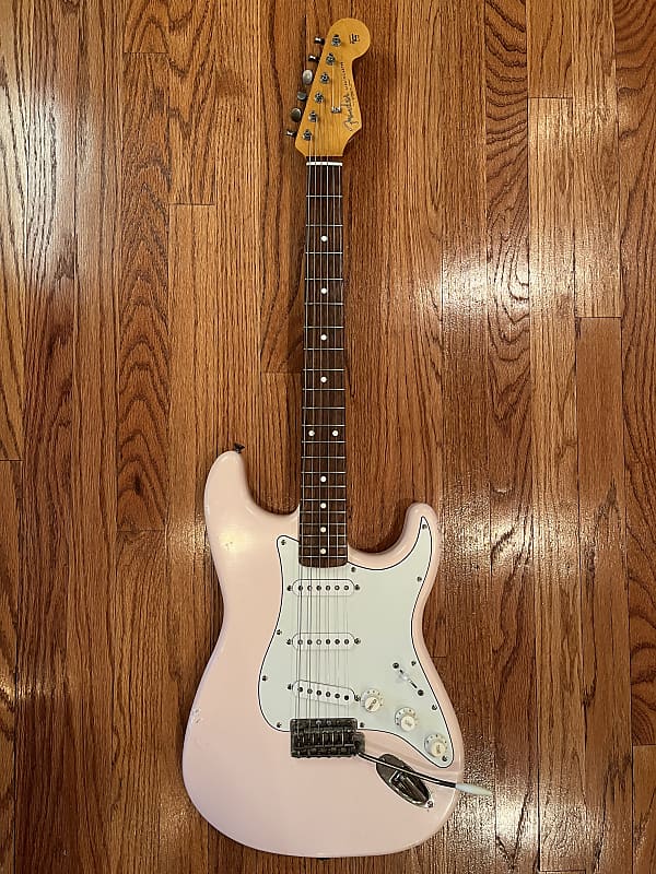 MJT Aged Super Faded Shell Pink Strat | Reverb