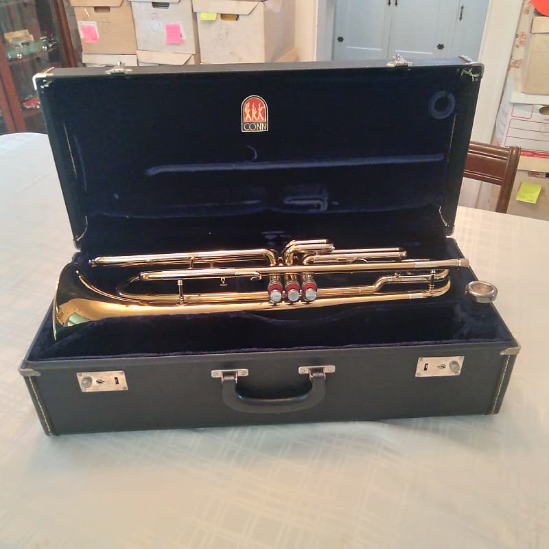 Vintage 1967 Conn 4B bass trumpet w/ case + mouthpiece | Reverb