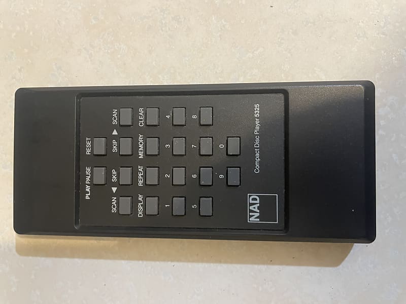 NAD Compact Disc Player Remote Control 5325 Mid 90s - Black | Reverb