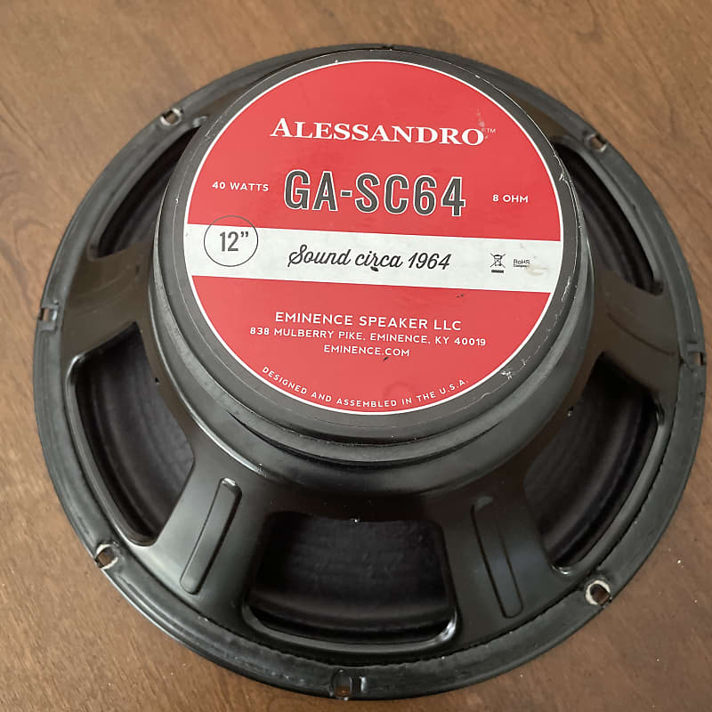 Eminence George Alessandro 64 2023 - Black and red with white | Reverb