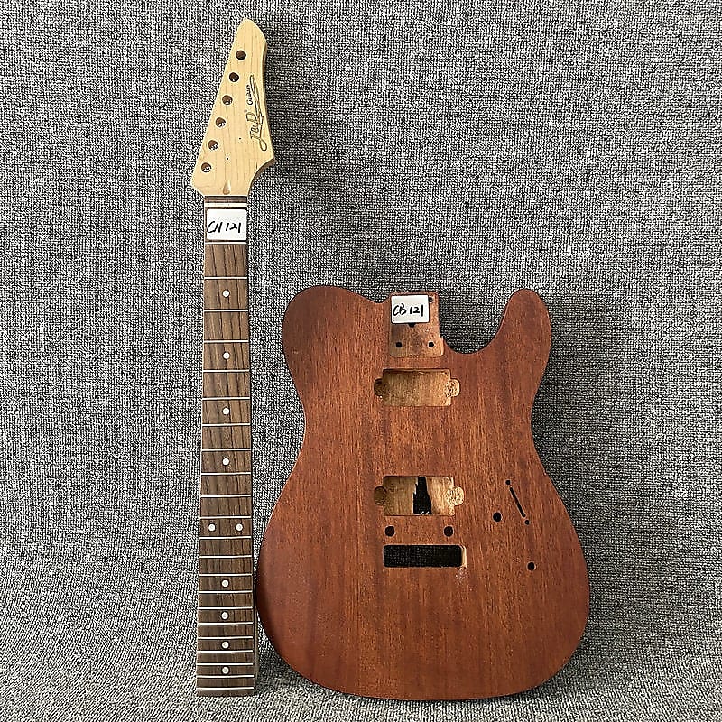 Mahogany Wood Telecaster Tele Style Guitar HH Body with Maple | Reverb
