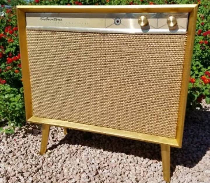 Silvertone Vintage Tube Amp 1961 Refinished Gold Top Sounds | Reverb