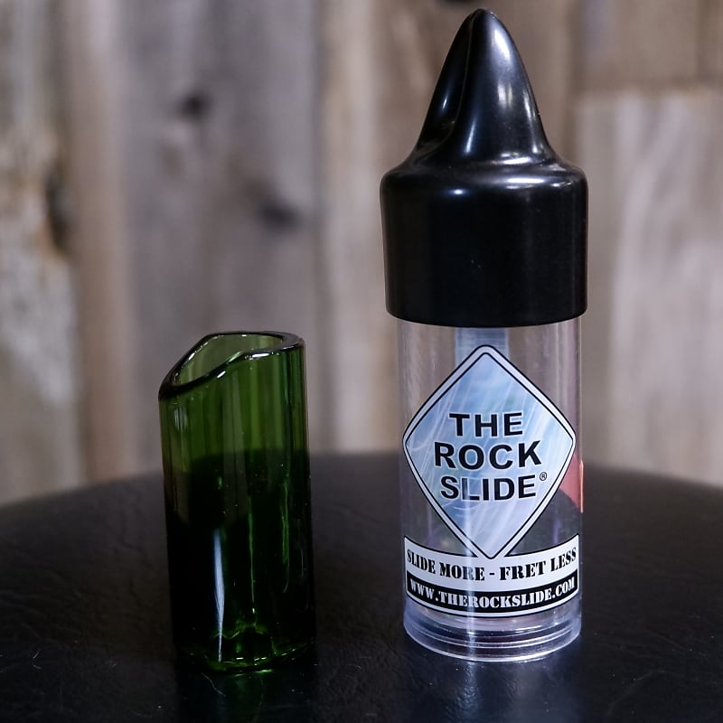 The Rock Slide Moulded Glass Slide Medium - Green | Reverb