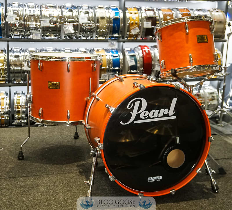 Pearl Masters Maple Custom 1990s - Satin Orange | Reverb