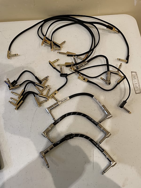 Rockboard set of 18 Gold patch cables | Reverb