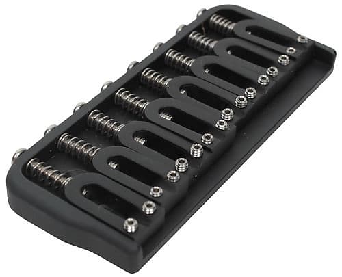 Hipshot 41080B 8-String Hardtail Fixed Electric Guitar Bridge | Reverb