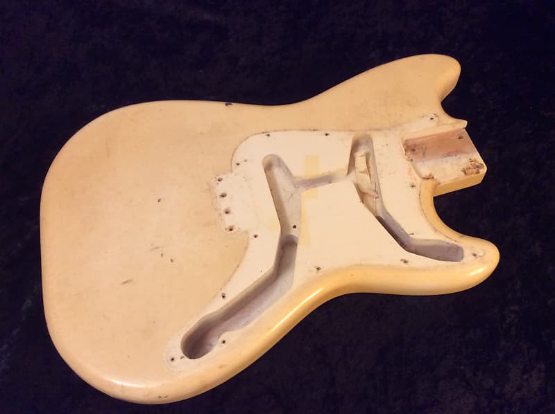 1963 1964 Fender Duo Sonic Musicmaster Body Olympic White | Reverb