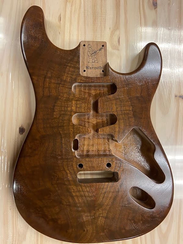 Warmoth Stratocaster body Walnut with figured Walnut top | Reverb