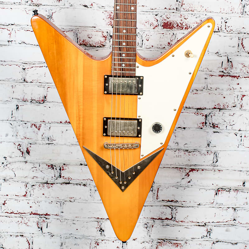 Reverse Flying V Copy - Electric Guitar - Natural (USED) | Reverb
