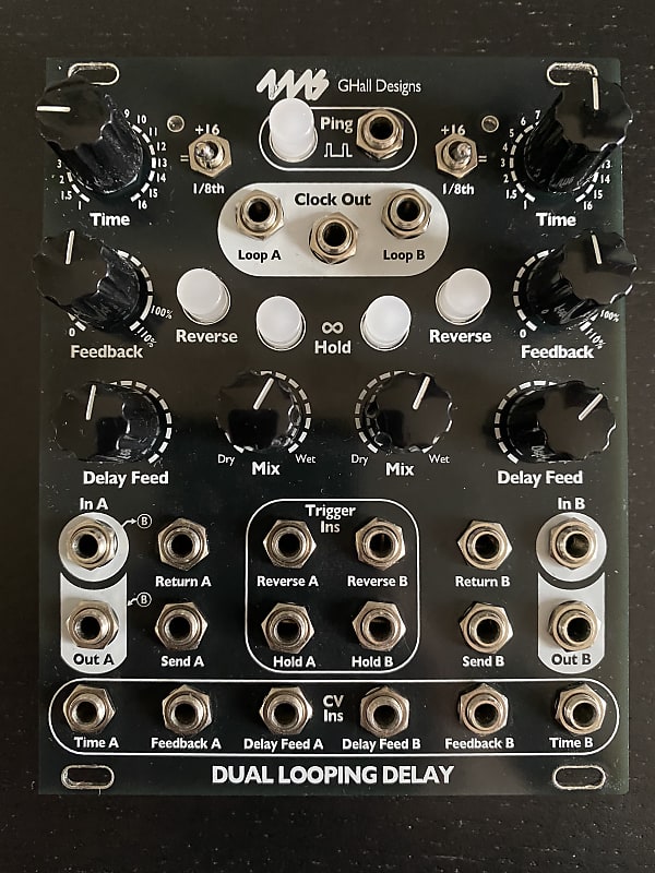 4MS Dual Looping Delay Black+White panel | Reverb