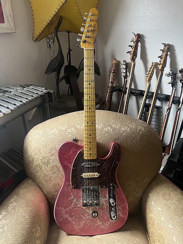 Rumle Western telecaster b- bender 2024 - pink paisley | Reverb