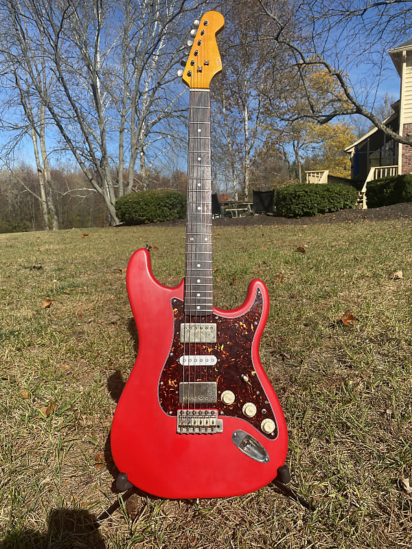 FIESTA RED Mod Monster Stratocaster HSH NOS Light Relic | Reverb