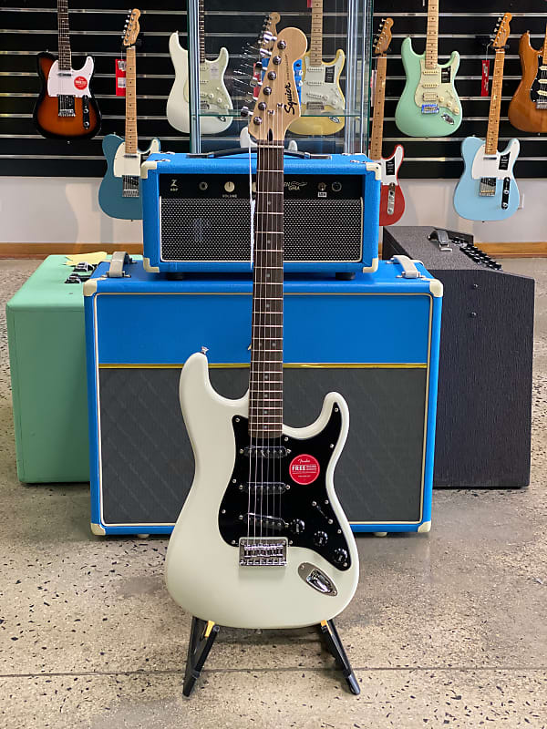 Squier FSR Bullet Stratocaster HT Laurel Fingerboard Black | Reverb